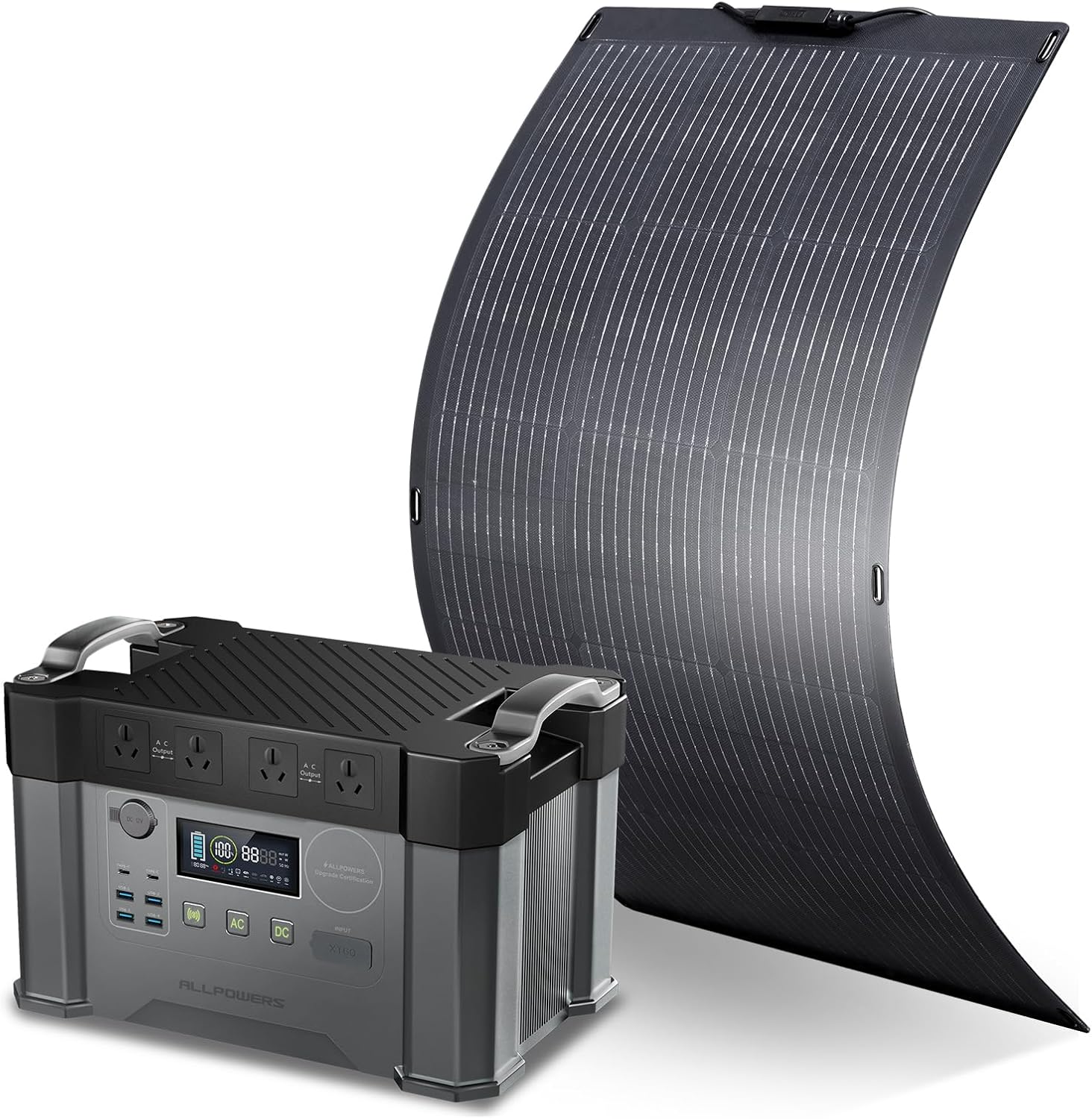 ALLPOWERS 2000W Solar Generator Kit (S2000 + SF100 100W Flexible Solar