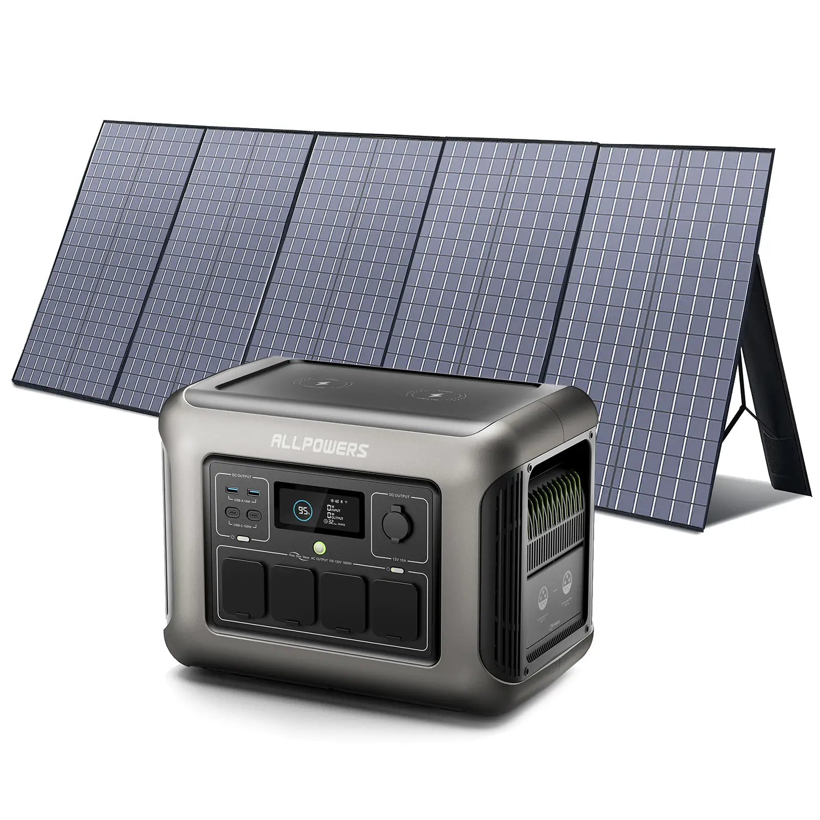 ALLPOWERS 1800W Solar Generator Kit (R1500 + SP037 400W Solar Panel)