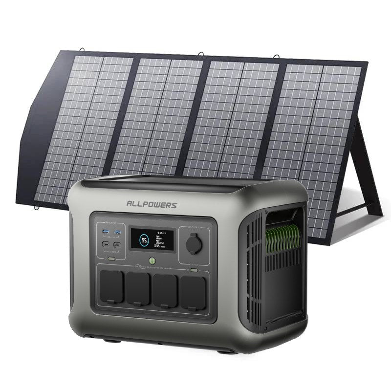 ALLPOWER 1600W Solar Generator Kit (R1500 LITE+SP029 140W Solar Panel)